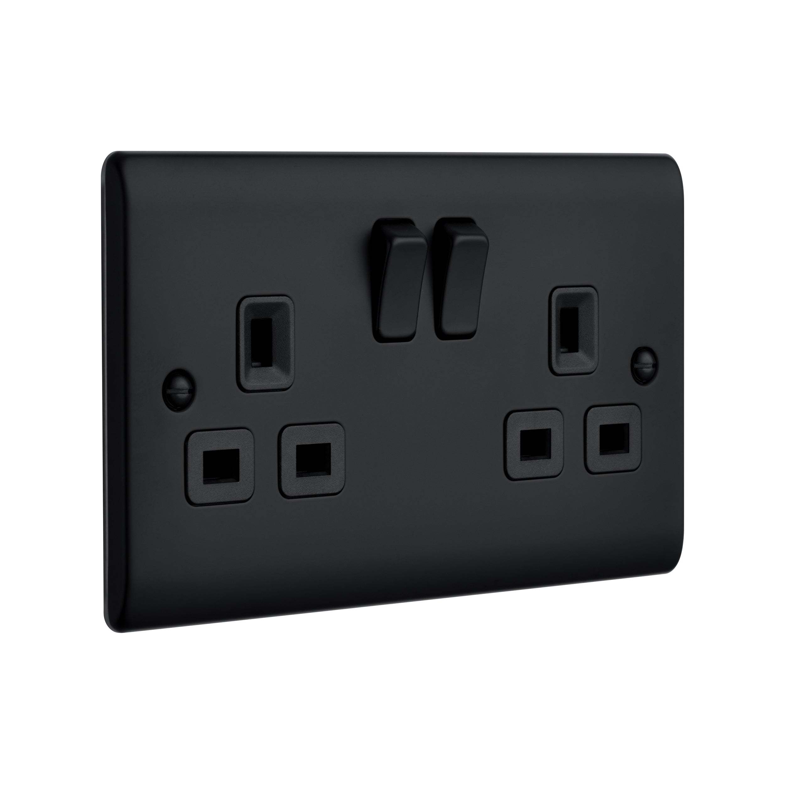 Shop Saxby Electrical Raised Screwed Matt Black Sockets at Sunny ...