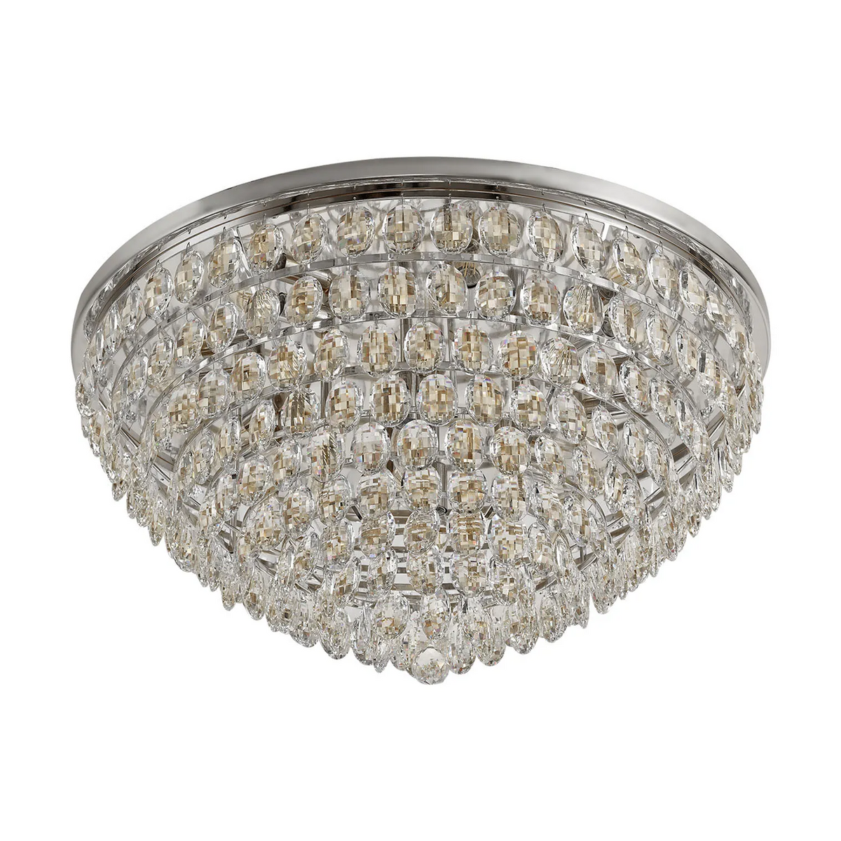 Lightologist Conifer 80cm Flush Ceiling, 12 Light E14, Polished Chrome ...