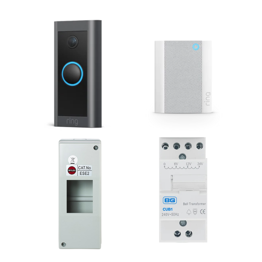 Ring Video Doorbell Wired B08LR3G17D + Ring Chime B09L45TSYF + Bell ...