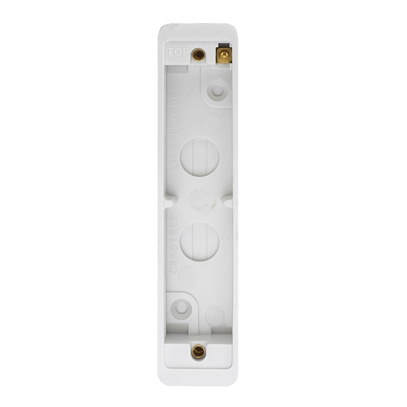 Crabtree Capital White Moulded 2 Gang 20mm Surface Installation Box (W ...
