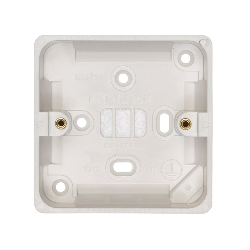 Crabtree Capital White Moulded 1 Gang 29mm Surface Installation Box 90 ...