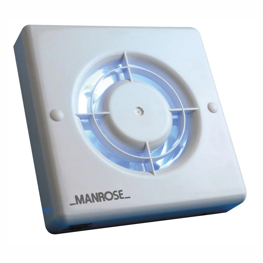 Manrose 100mm Axial Bathroom Extractor fan with timer 240v - XF100T ...